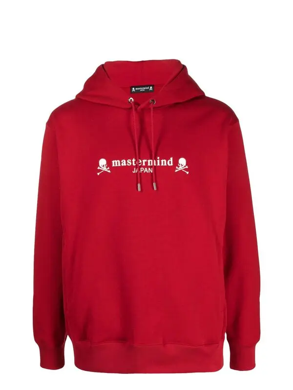 MASTERMIND WORLD Logo-print Cotton Hoodie - Red