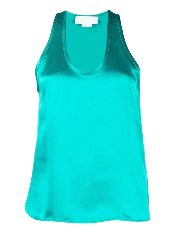 GENNY Satin Tank Top - Green