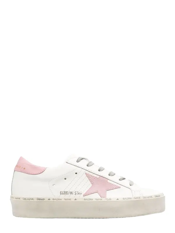 GOLDEN GOOSE Hi Star Platform Sneakers - White