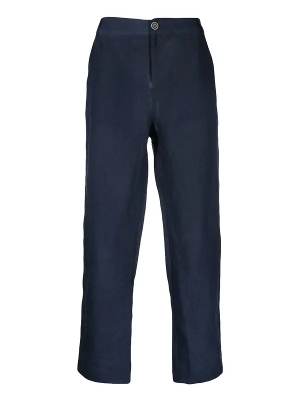 Avant Toi Straight-leg Hemp Trousers - Blue