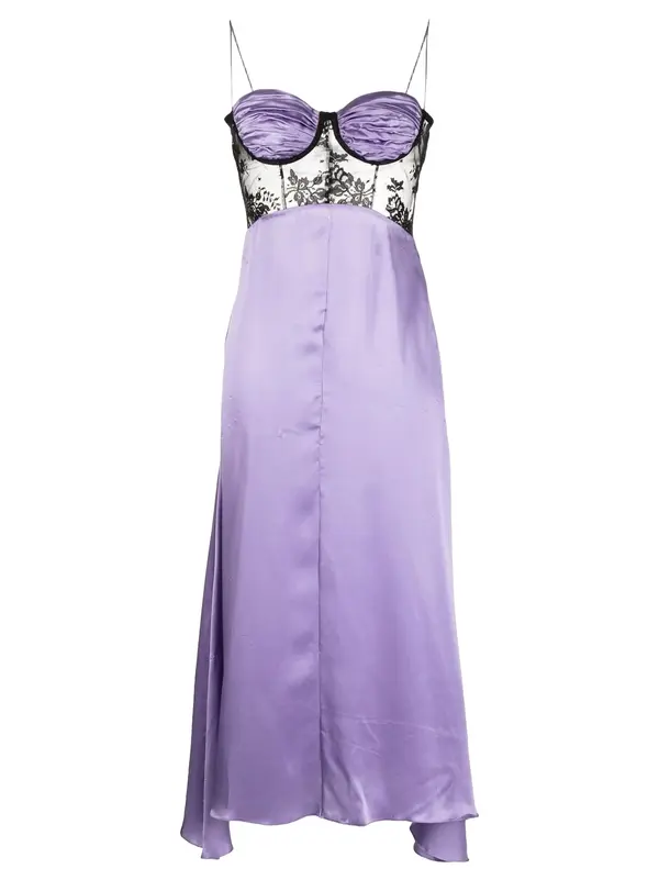 Natasha Zinko Panelled Slip Dress - Purple
