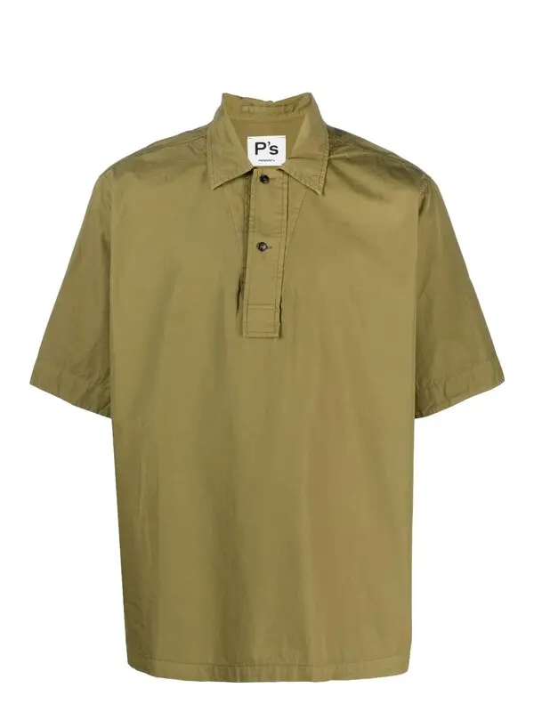PRESIDENT’S Short-sleeve Cotton Shirt - Green