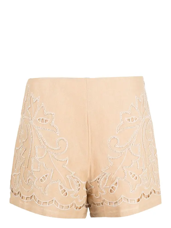 TWINSET Broderie-anglaise Mini Shorts - Neutrals