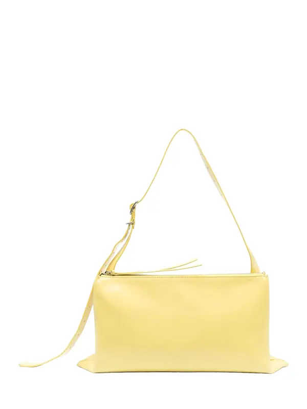 JIL SANDER Medium Folded Leather Shoulder Bag - Yellow