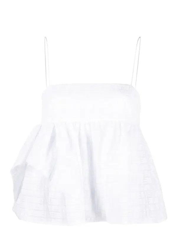 Cecilie Bahnsen Ruffle-detail Top - White