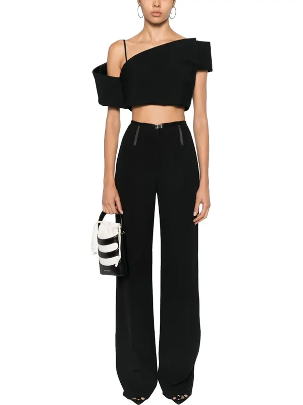 Alexander McQueen Deconstructed Asymmetric Top - Black
