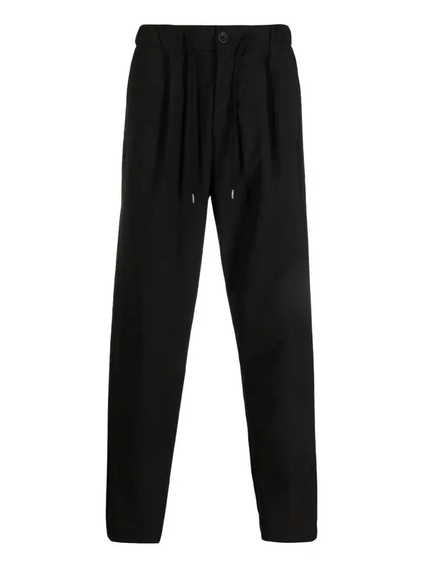 Herno Drawstring-waist Straight-leg Trousers - Black