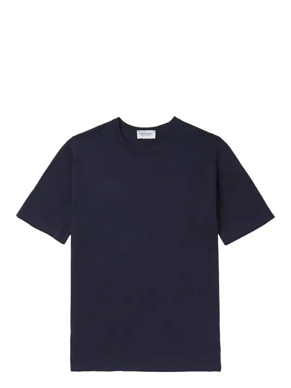 John Smedley Lorca Slim-fit Sea Island Cotton T-shirt - Blue