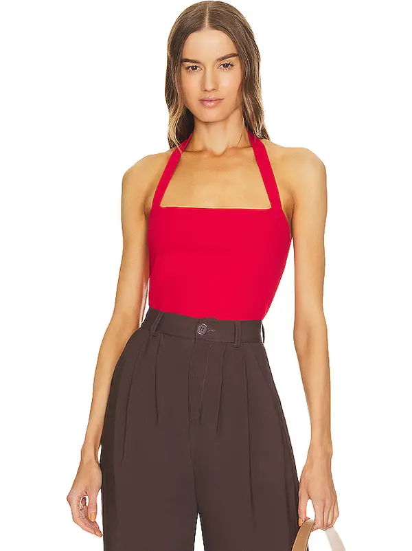 Susana Monaco Halter Top - Perfect Red