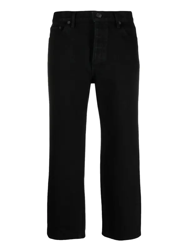 Balenciaga Cropped Straight-leg Jeans - Black