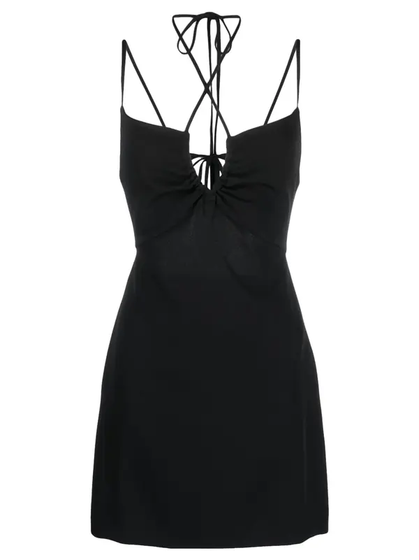 P.a.r.o.s.h Multiple-strap Mini Dress - Black