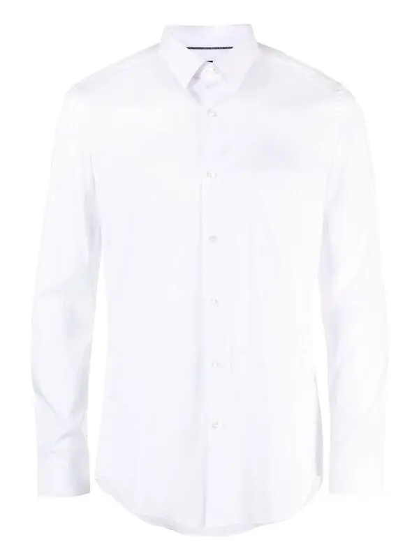 BOSS Long-sleeve Buttoned Shirt - White
