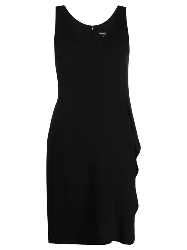 Emporio Armani V-neck Sleeveless Dress - Black