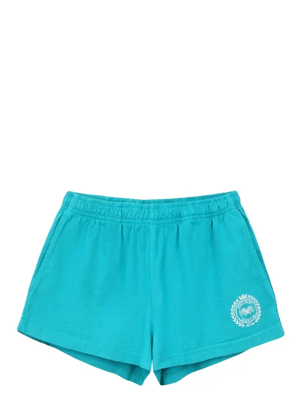 SPORTY & RICH Country Club Disco Shorts - Blue