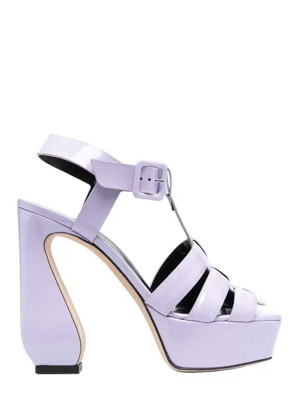 SERGIO ROSSI 135mm Open Toe Sandals - Purple