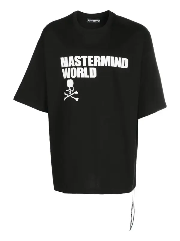 MASTERMIND WORLD Oversized Logo-print T-shirt - Black