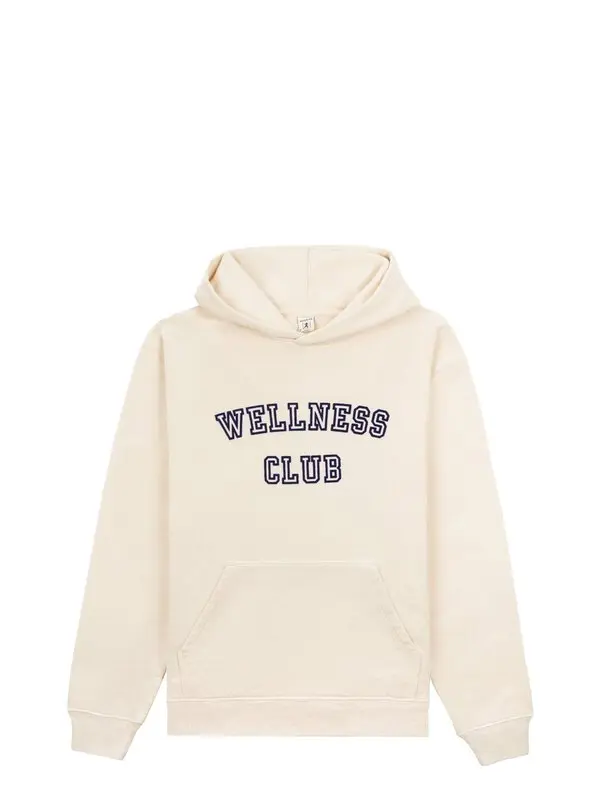 SPORTY & RICH Wellness Club Cotton Hoodie - Neutrals