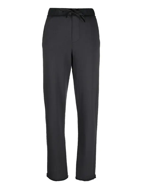 Kristensen Du Nord Drawstring-waistband Cotton Trousers - Grey