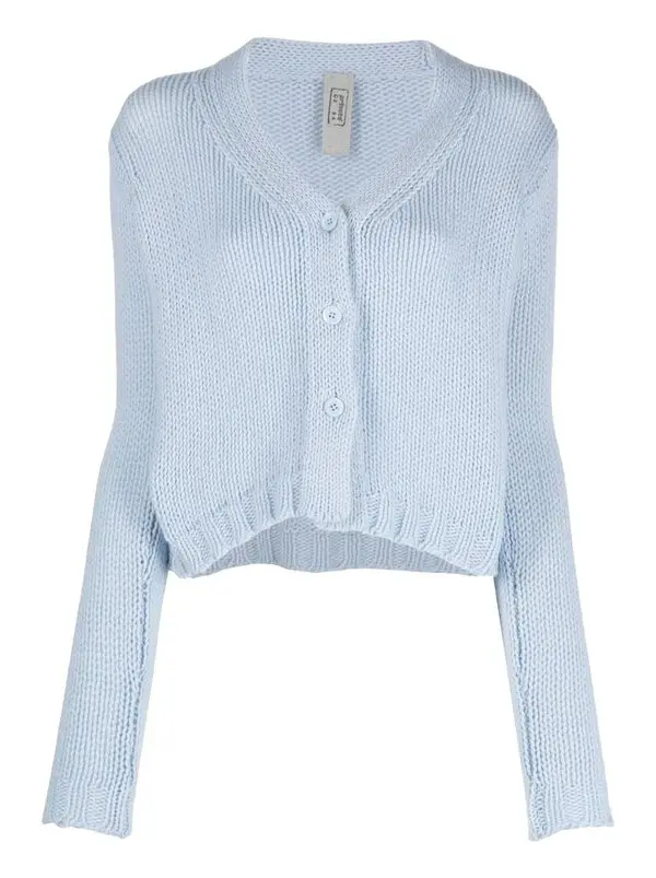 PRIVATE 0204 V-neck Cashmere Cardigan - Blue