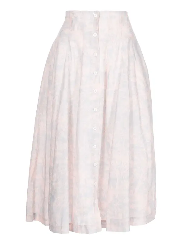 Philosophy Di Lorenzo Serafini Toile De Jouy-print Midi Skirt - Pink