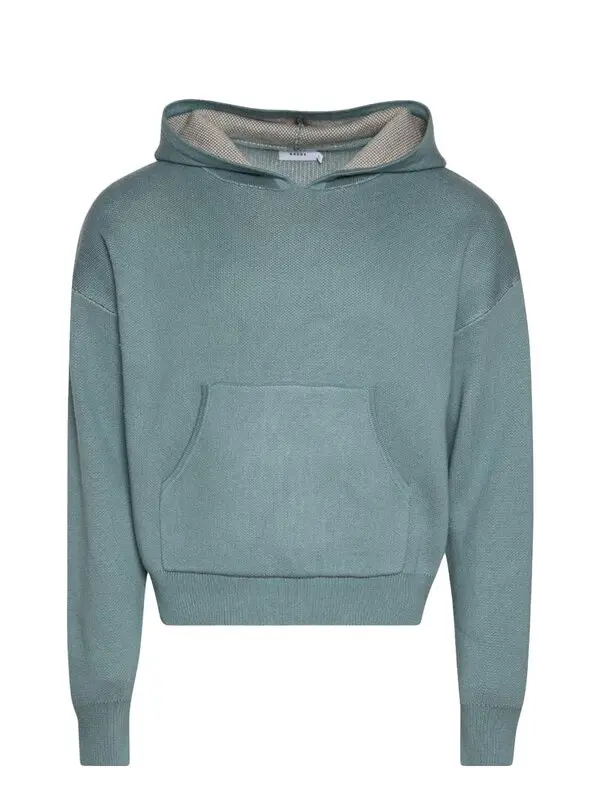 Rhude Logo-print Knitted Hoodie - Green