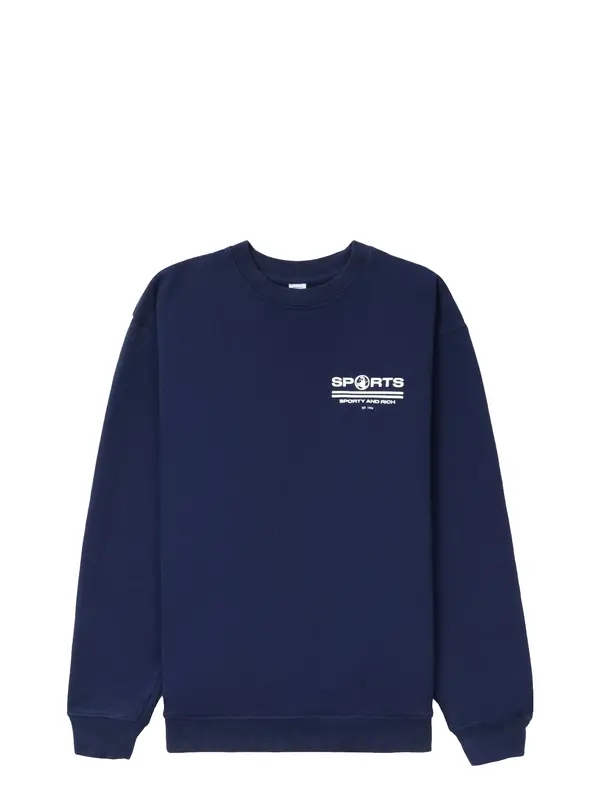 SPORTY & RICH Sports Logo-print Sweatshirt - Blue
