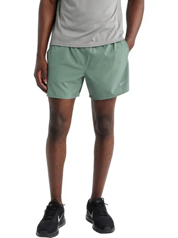 Nike Dri-fit Challenger 5-inch Lined Shorts - Clay Green/reflective Silv