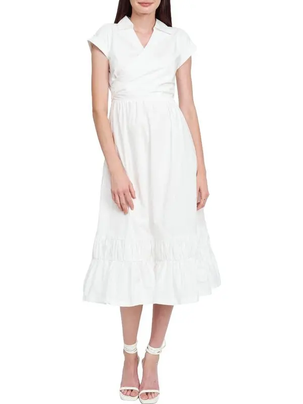 EN SAISON Juliet Cotton Midi Dress - Off White