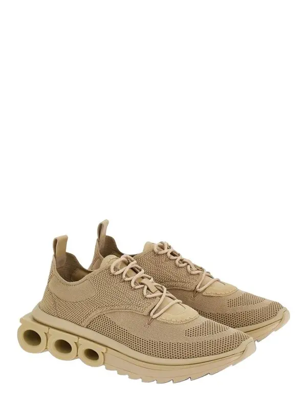 FERRAGAMO Knitted Running Sneakers - Neutrals