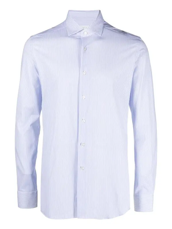 XACUS Vertical Stripe-print Shirt - White