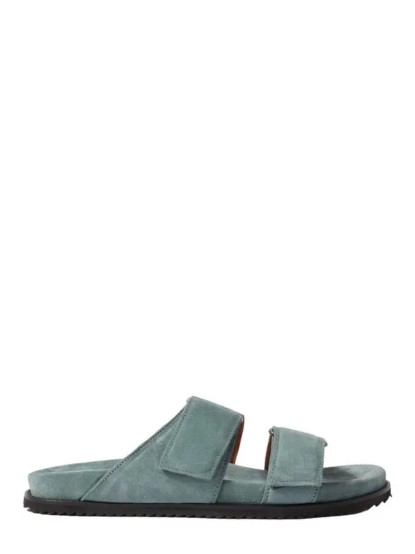 Mr P. David Regenerated Suede Sandals - Blue