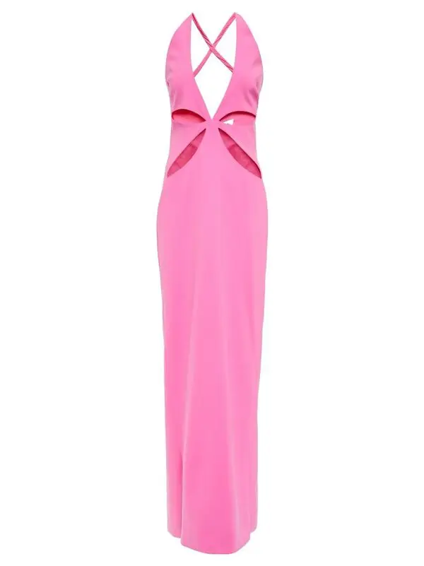 MONOT Mônot Cutout Halterneck Gown - Pink