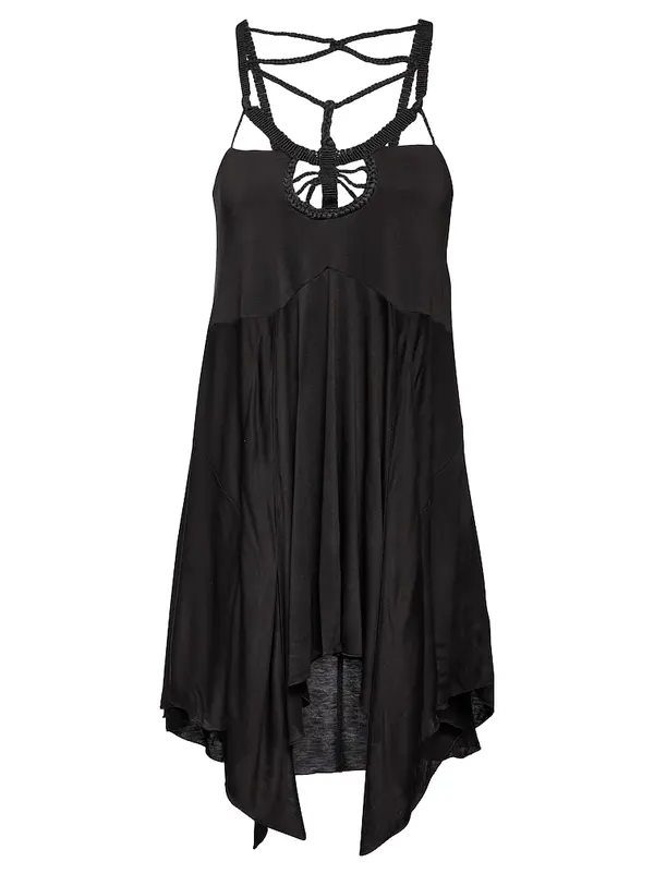 Isabel Marant Diana Macramé Jersey Minidress - Black