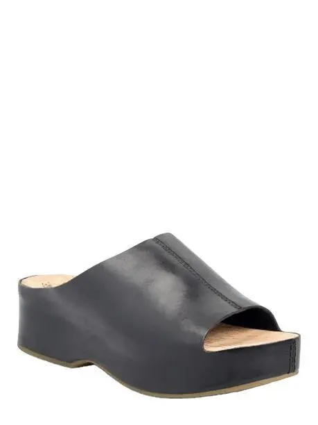 Kork-Ease® Yazmin Platform Slide Sandal - Black F/g