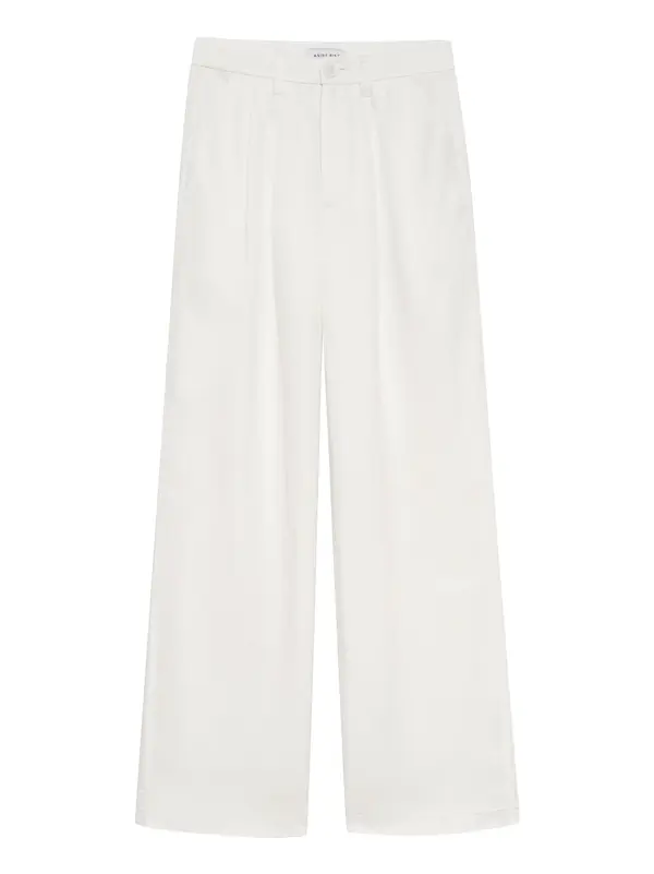 ANINE BING Carrie Wide-leg Trousers - White