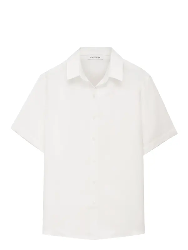ANINE BING Bruni Short-sleeve Shirt - White