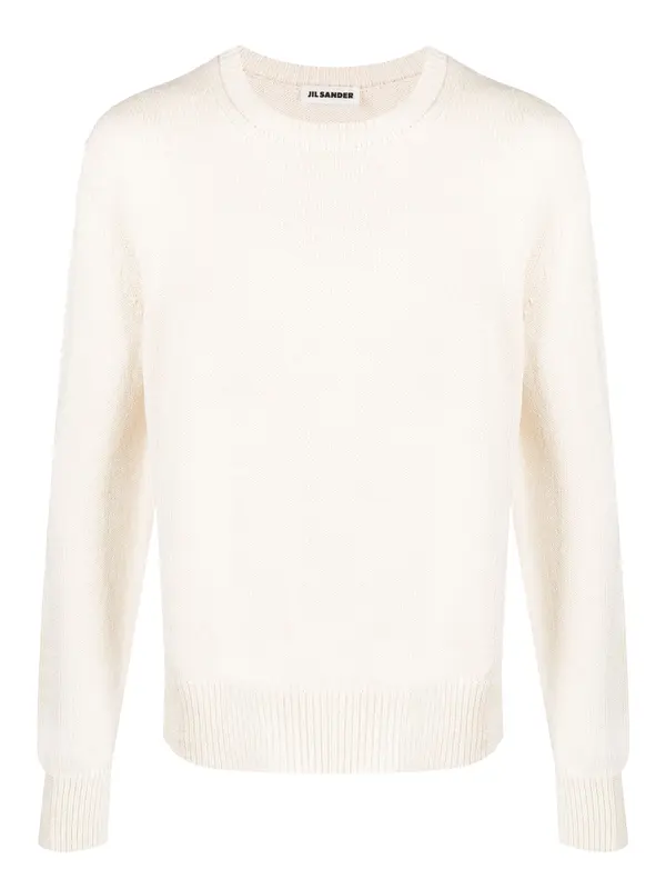 JIL SANDER Crew-neck Knitted Jumper - Neutrals
