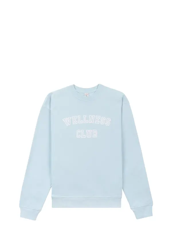 SPORTY & RICH Wellness Club Crewneck Sweatshirt - Blue