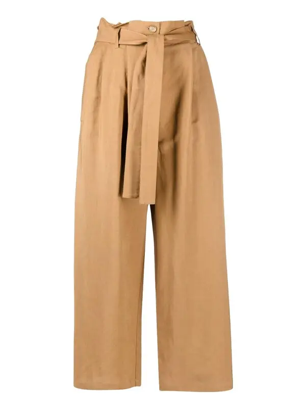 Pinko Belted Trousers - Brown