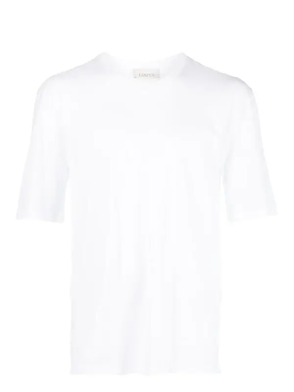 LANEUS Short-sleeve Crew-neck T-shirt - White