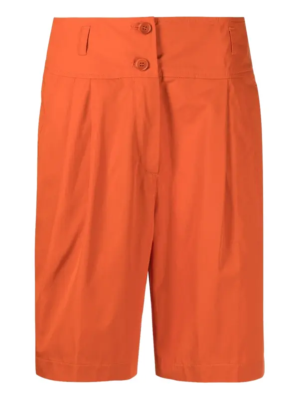 Aspesi High-waisted Cotton Shorts - Orange