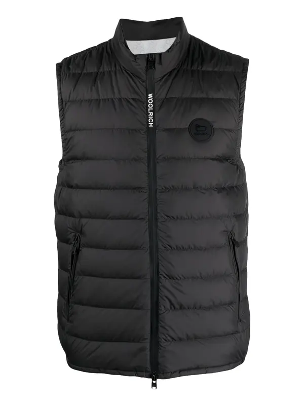 Woolrich Logo-patch Padded Gilet - Black