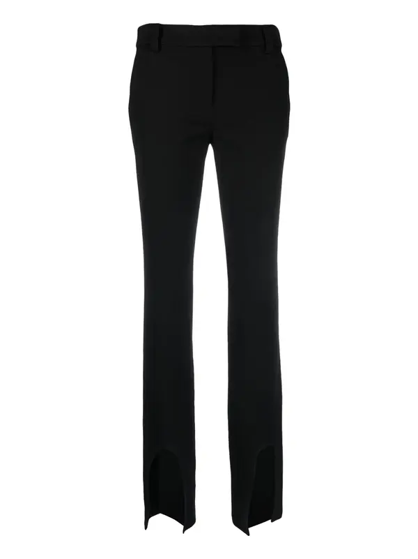 ALESSANDRO VIGILANTE Front-slit Flared Trousers - Black