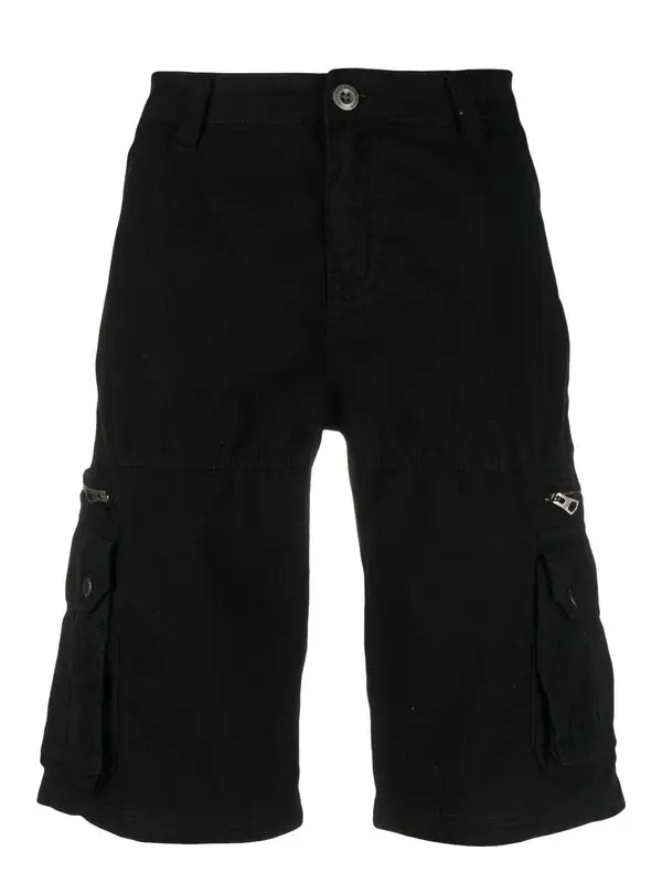 Alpha Industries Cargo-pocket Cotton Bermuda Shorts - Black