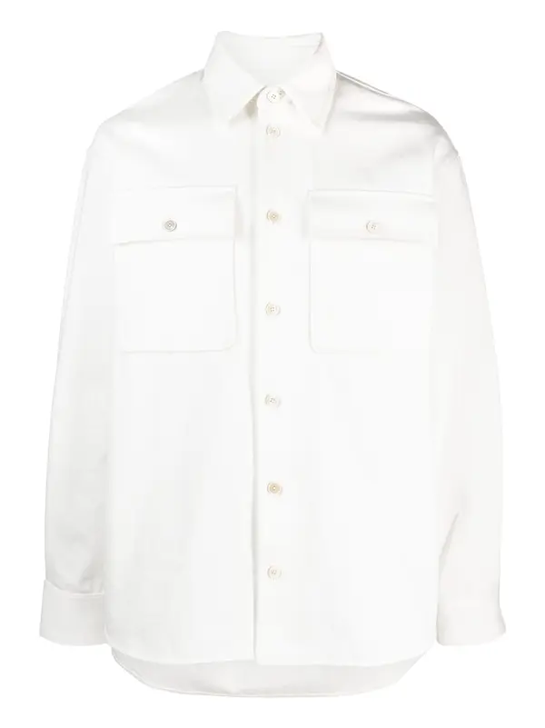 JIL SANDER Long-sleeve Cotton Shirt - White