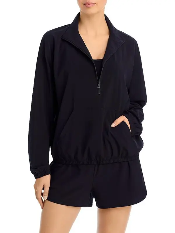 Beyond Yoga In Stride Half-zip Sweatshirt - Black