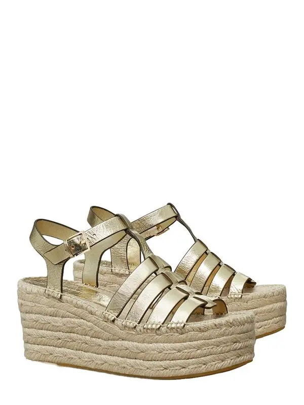 Tory Burch Fisherman Espadrille Wedge - Spark Gold