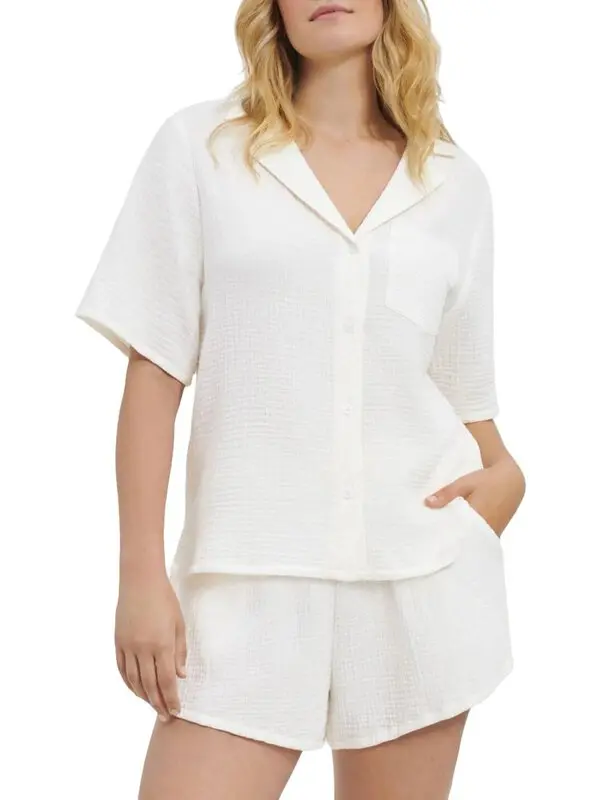 UGG Vivienne Cotton Gauze Shirt - Nimbus