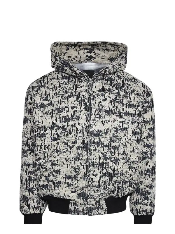 Givenchy Lined Denim Hoodie - Beige And Black