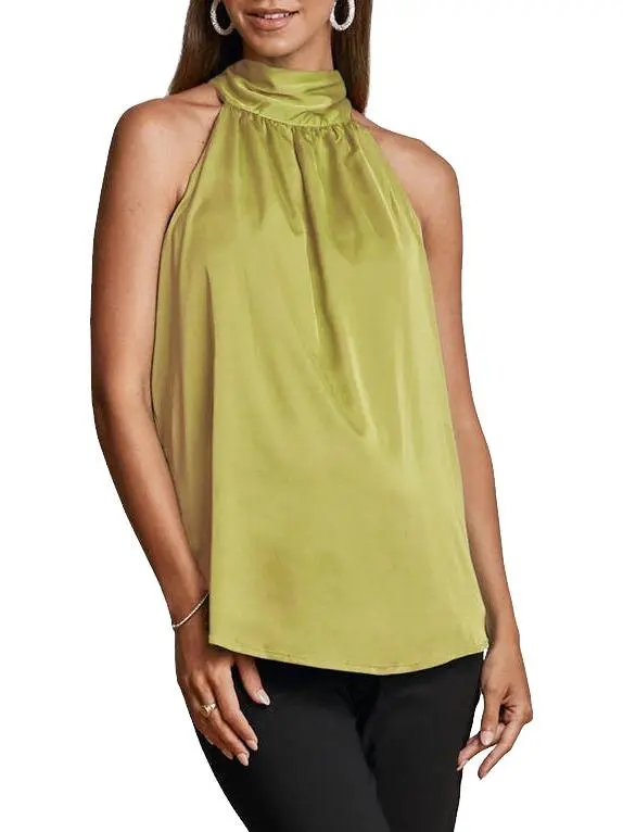 ANGEL MATERNITY Halter Blouse - Lime
